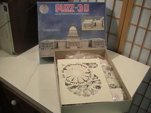 Vintage Wrebbit 3D Puzz US Capitol Building 690 Piece Puzzle 1991 ...