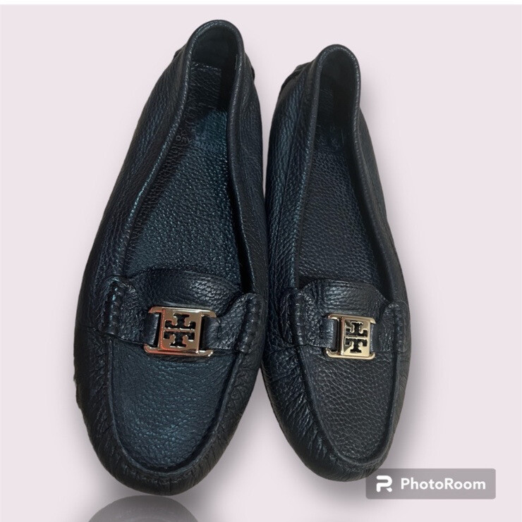 Tory Burch women's Leather Black solid flat shoes US… - Gem