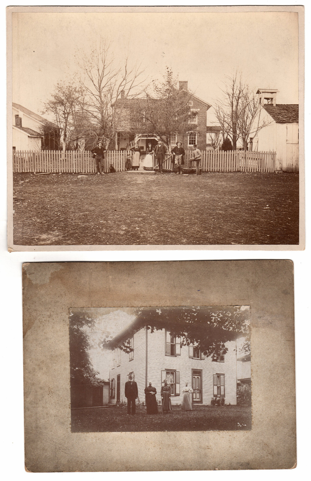 Photographs of family homesteads. Location and date unknown. Acquired ...