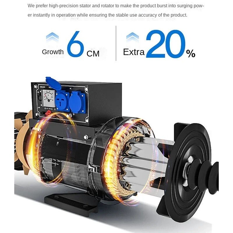 Small Diesel Generator Set Single Phase Gasoline Single Copper ...