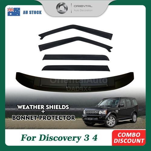 Bonnet Protector & Luxury Weather Shield for Land Rover Discovery 3 4 ...