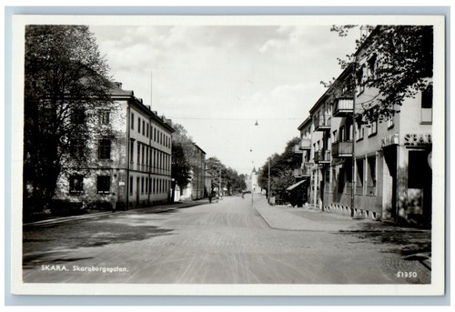 Skaraborgsgatan Skara Sweden RPPC Photo Postcard Street Photo Shop ...