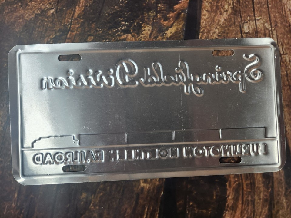 Burlington Northern Railroad Springfield Division License Plate ...