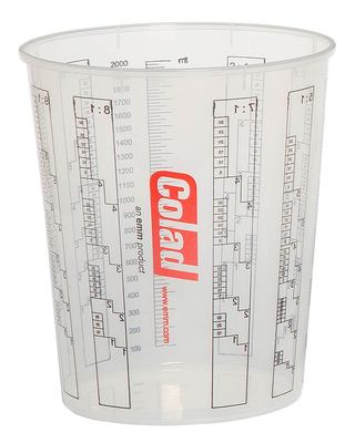 Colad 2.3L Solvent Proof Mixing Cup - 20 CUPS PLUS 5 LIDS (colcup2300 ...