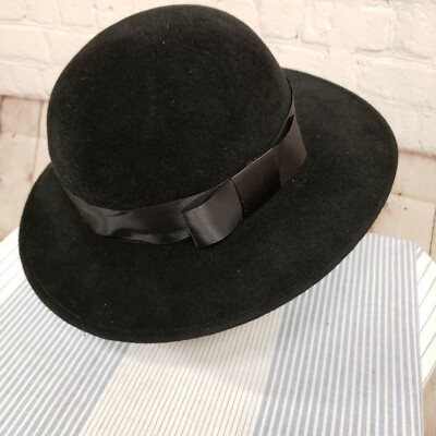 Vtg Womens Joe Bill Miller Black Wool Hat | eBay
