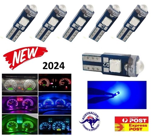 T5 Blue 3030 Convex LED Dashboard Gauge Wedge Dash Bulb Light Bright ...