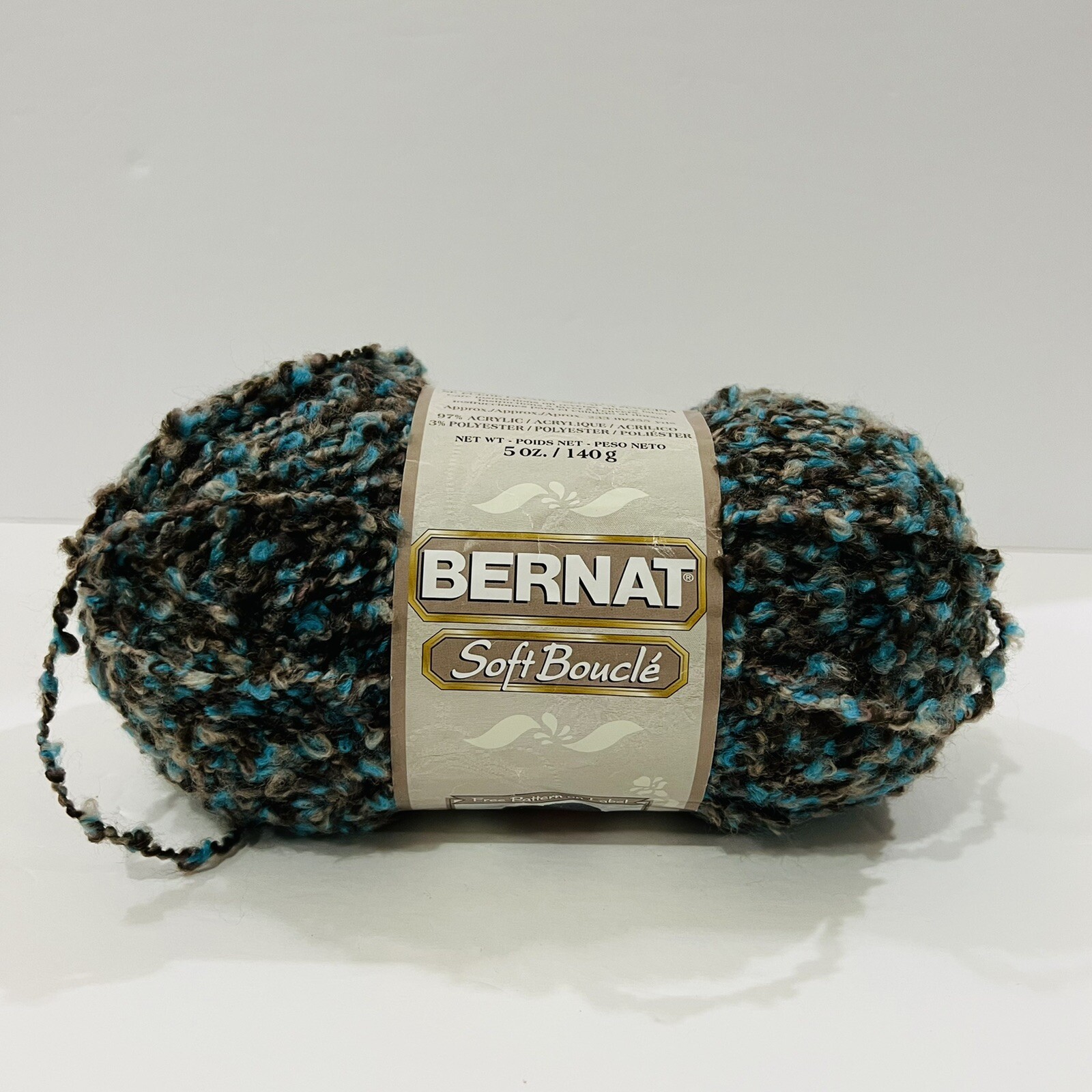 1 Skein of BERNAT Soft Boucle Yarn TEAL TWIST 5 oz skein | eBay