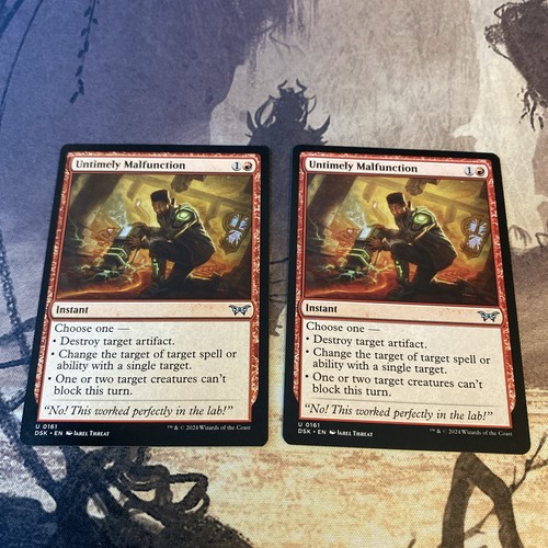 2x Untimely Malfunction Duskmourne 161 Magic The Gathering MTG | eBay UK