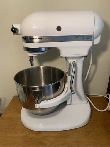 KitchenAid K5SS Heavy Duty Series 5qt Stand Mixer - White - MINT ...