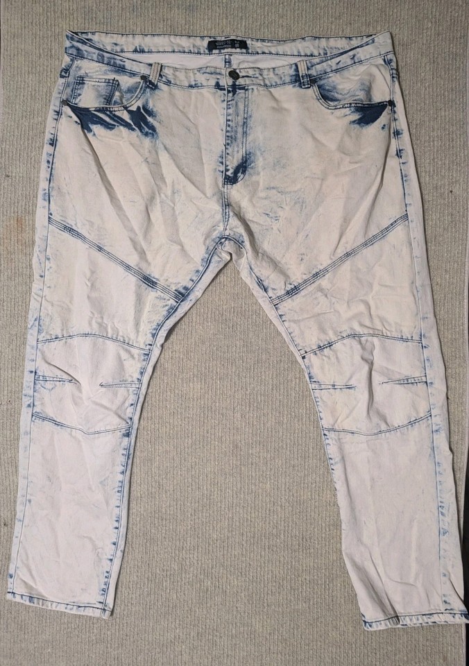 Trestles Supply Co Jeans Mens Size 46 White Blue Wash Denim Biker Style ...