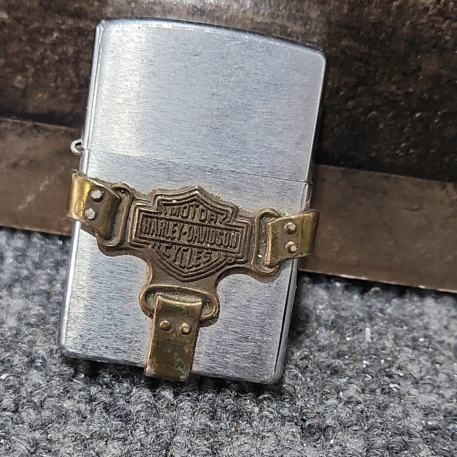 Zippo Harley Davidson Motorcycle Lighter “H” XIV Made in USA w/ Etching ...