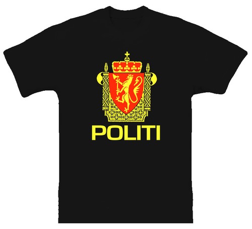 Police Logo Norway Politi Norwegian Cool Black T Shirt | eBay