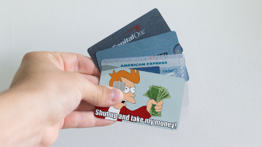 Shut Up And Take My Money | Meme | Credit Card Sticker | Credit Card ...