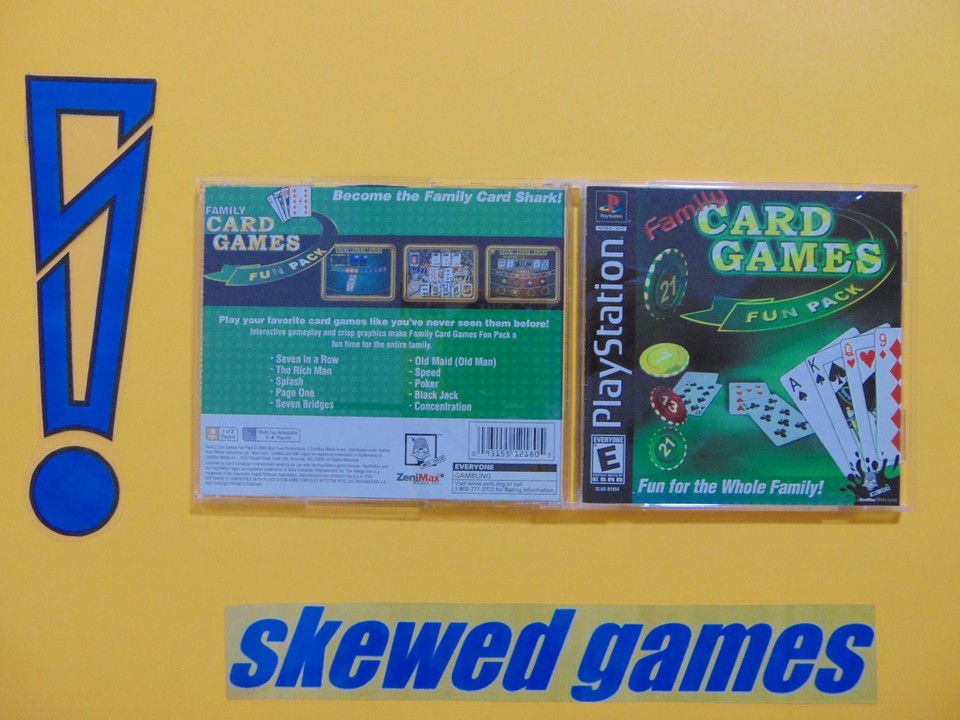 Family Card Games Fun Pack - cib - PS1 PlayStation 1 Sony 93155121805 ...