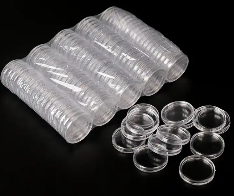 COIN CAPSULES ALL SIZES From 10mm to 60mm Capsules Holder 10 20 50 100 ...