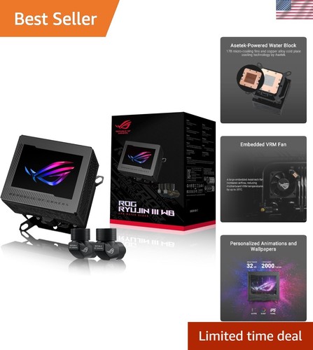 High-Efficiency Asetek CPU Water Block for Intel & AMD—3.5-Inch RGB LCD ...