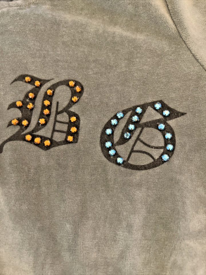 Y2K BCBG MaxAzria Velour Tracksuit Hoodie FESTIVAL RARE BLING ...