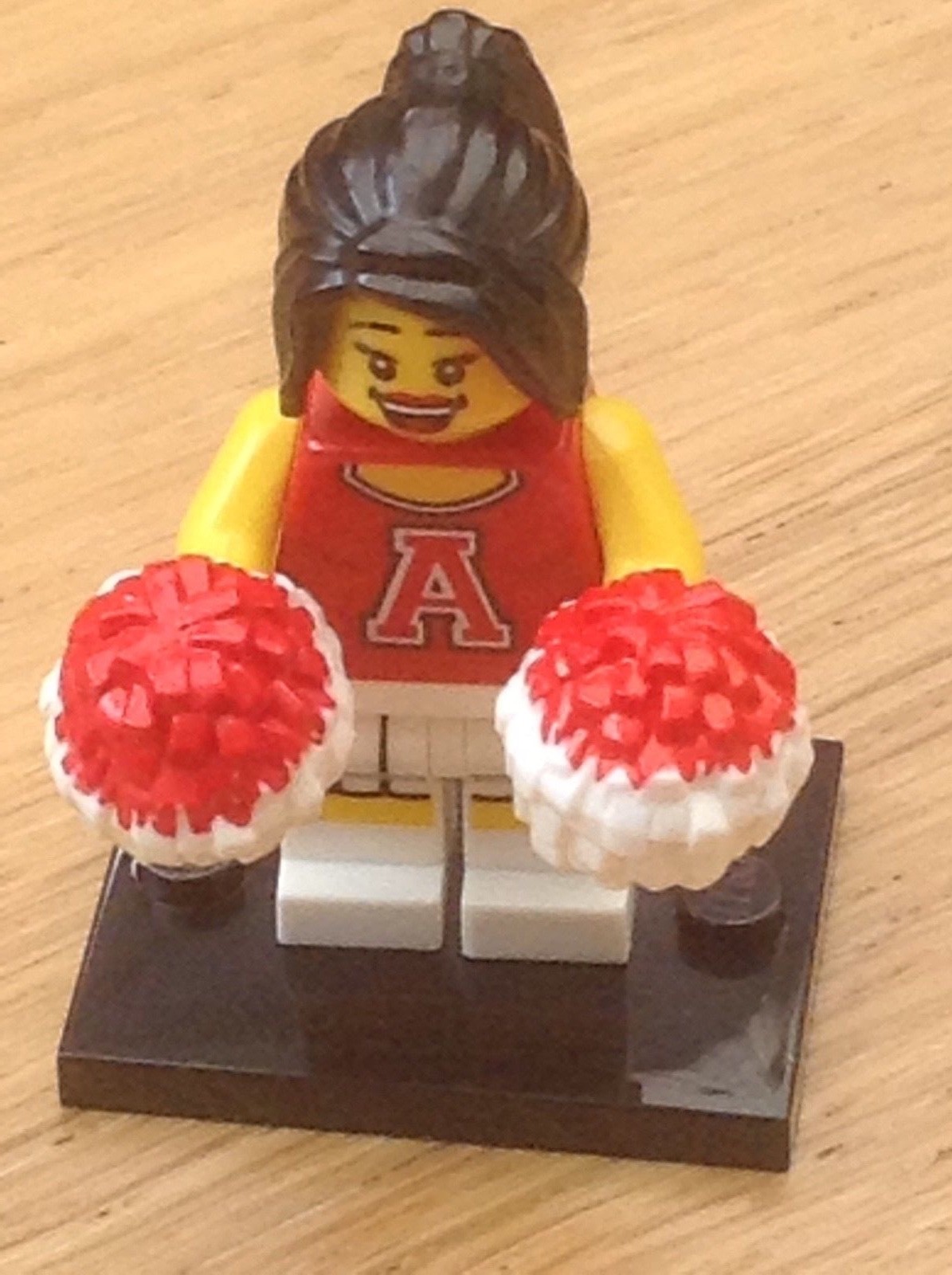 Lego Collectible minifigure COL125 Red Cheerleader with Pom Poms ...
