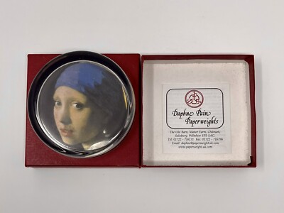 DAPHNE PAIN Paperweight -Girl With Pearl Earring BRAND NEW WITH BOX | eBay