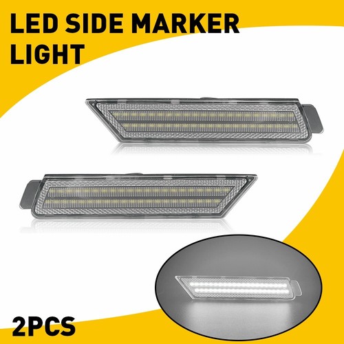 For 2010-2015 Chevy Camaro Side Marker Light White SMD LED Rear Bumper ...