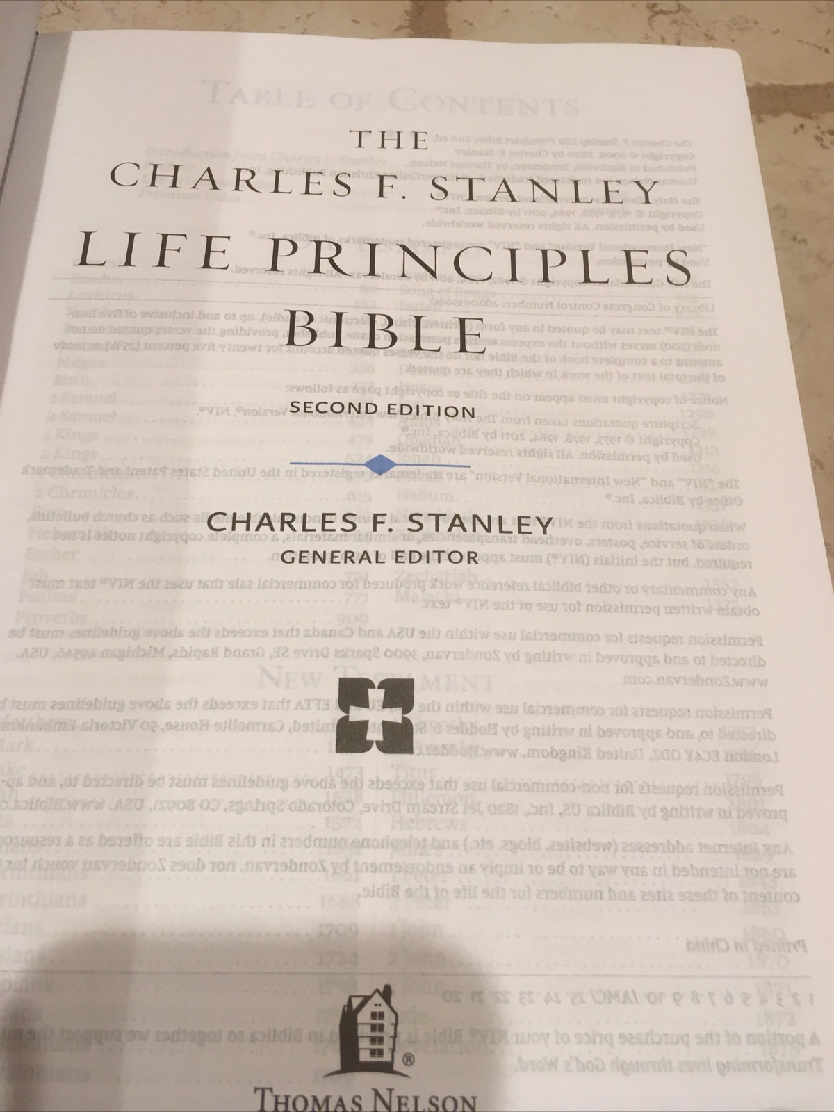 NIV LIFE PRINCIPLES BIBLE CHARLES STANLEY BLACK LEATHER SOFT 2ND ...