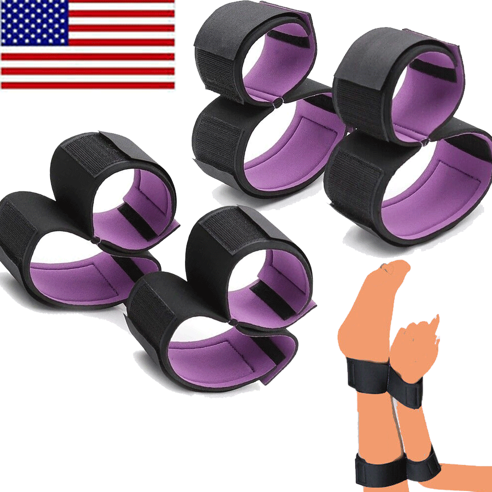 4 Cuffs Bed Restraint Erotic Sex Toys Adult Games Bondage Straps for ...