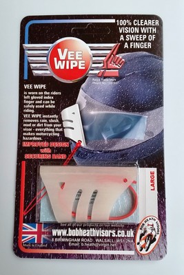 BOB HEATH VEE WIPE, MOTORCYCLE HELMET VISOR WIPE, LARGE SIZE, VWL ...