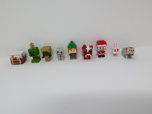 Minecraft Holiday Mini Figures Lot of 9 2021 Advent, Santa Steve ...