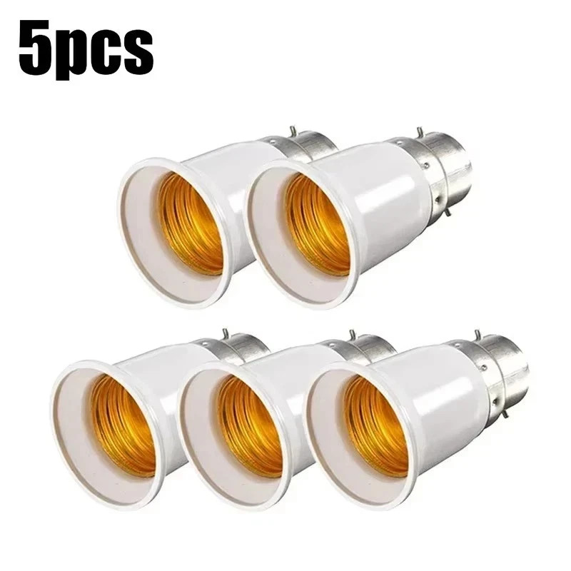 5PCS Light Bulb Adaptor Bayonet Edison Screw B22 to E27 Lamp Convert ...