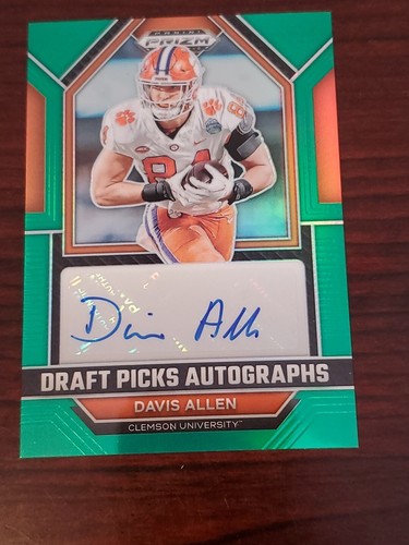 Davis Allen Rookie Autograph Green 2023 Prizm Draft Picks Football DPA ...