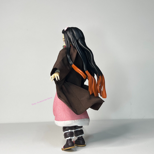 1/12 Custom Wired Jacket /Pink Skirt for 6'' Shf Demon Slayer Kamado ...