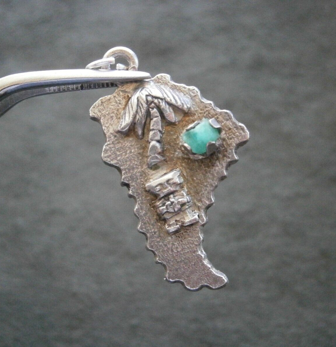 South America Map Inca Maya Emerald Vintage Sterling … - Gem