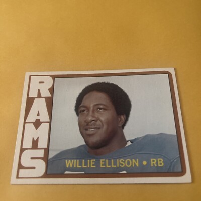 1972 Topps Willie Ellison LA Rams 62 Mid Grade Free Shipping | eBay