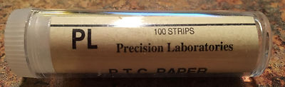 100 Phenylthiourea Phenylthiocarbamide (PTC) Paper Strips forGenetic ...