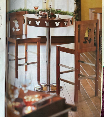 VTG, Disney Mickey Bar Table & Stool set. Wood. Still in boxes! | eBay