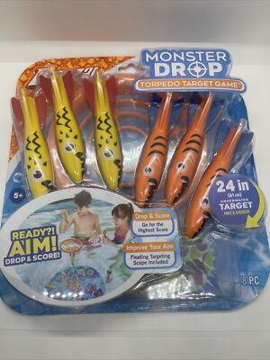 BANZAI Monster Drop Torpedo Target Pool Game Sinking Party Water Toy ...