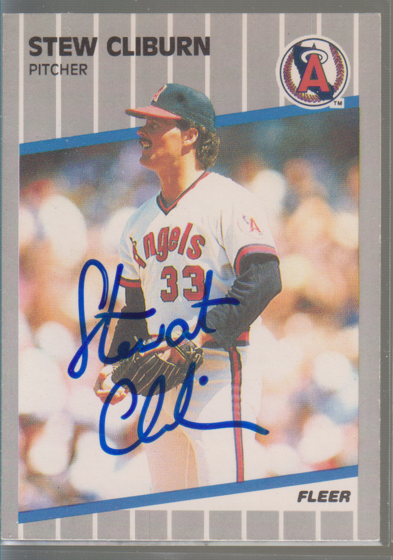 Autographed 1989 Fleer Stew Cliburn - Angels | eBay