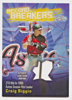 2003 Topps Chrome #RBCR-CB Craig Biggio (Hit Leader 1998) RELIC ...