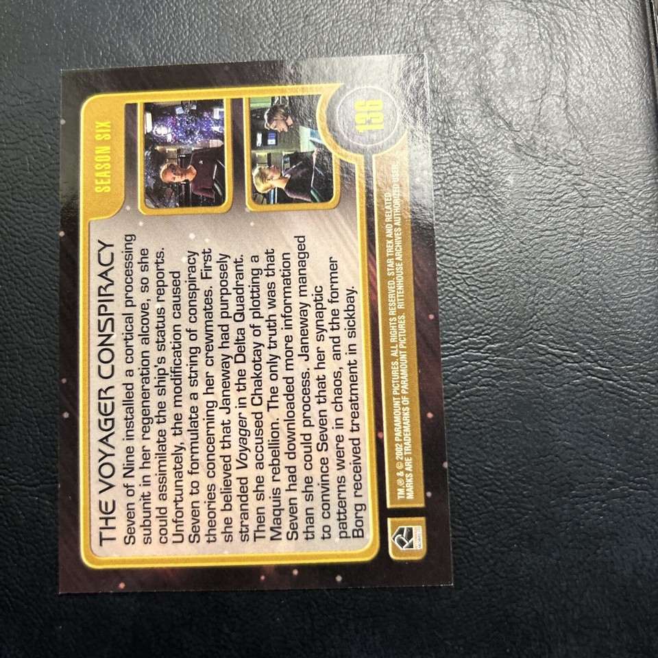 J101c The Complete Star Trek Voyager 2002 #136 Conspiracy Seven Of Nine ...