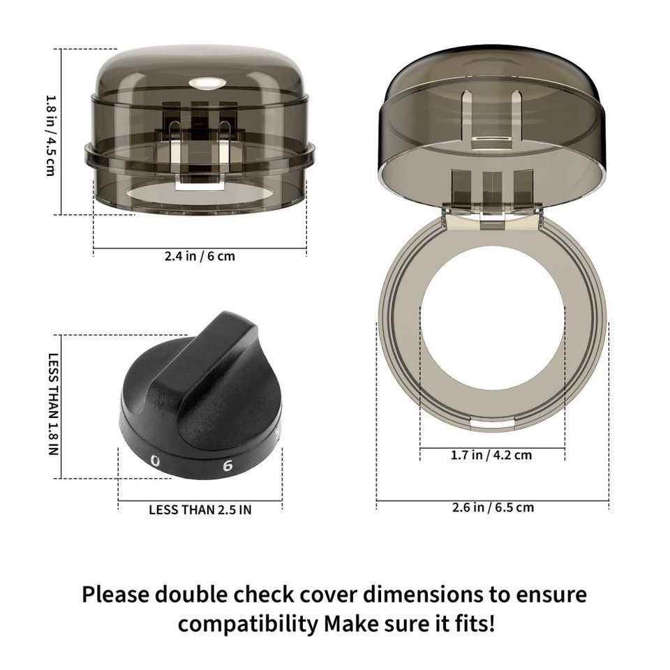 6Pcs Gas Knob Cover Stove Childproof Safety Guard Pc Cooker | eBay ...