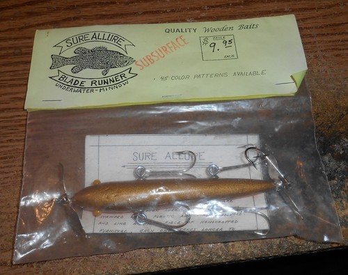VINTAGE SURE ALLURE BLADE RUNNER UNDERWATER MINNOW/NEW IN PACKAGE/TOUGH ...