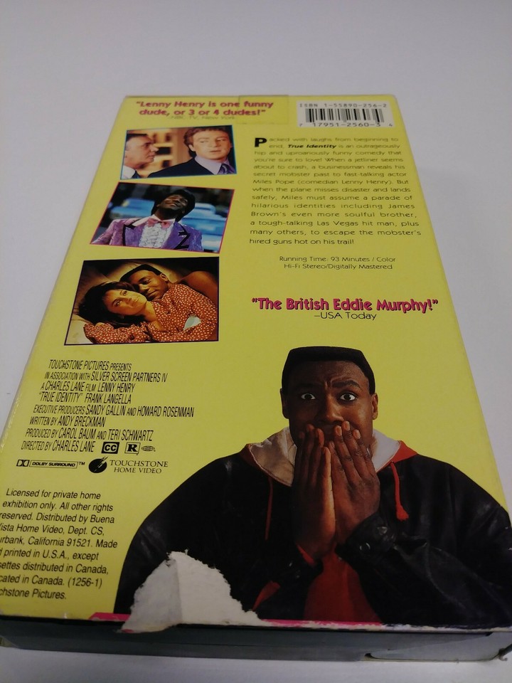 True Identity VHS Lenny Henry, Frank Langella 717951256034| eBay