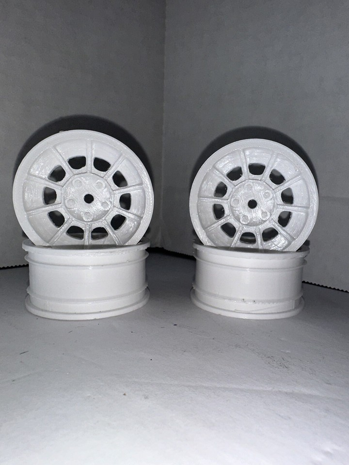 General Lee 1:10 Scale RC Car Wheels Rims White 12mm Hex Kyosho Fazer ...