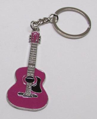 ACOUSTIC Purple GUITAR Metal Alloy KEY CHAIN Ring Keychain NEW | eBay