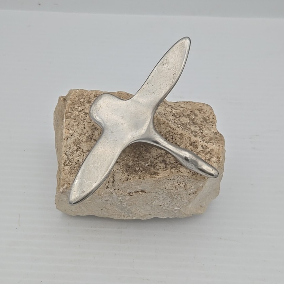 Vintage Hoselton Seagull Bird On Rock Aluminum | eBay UK