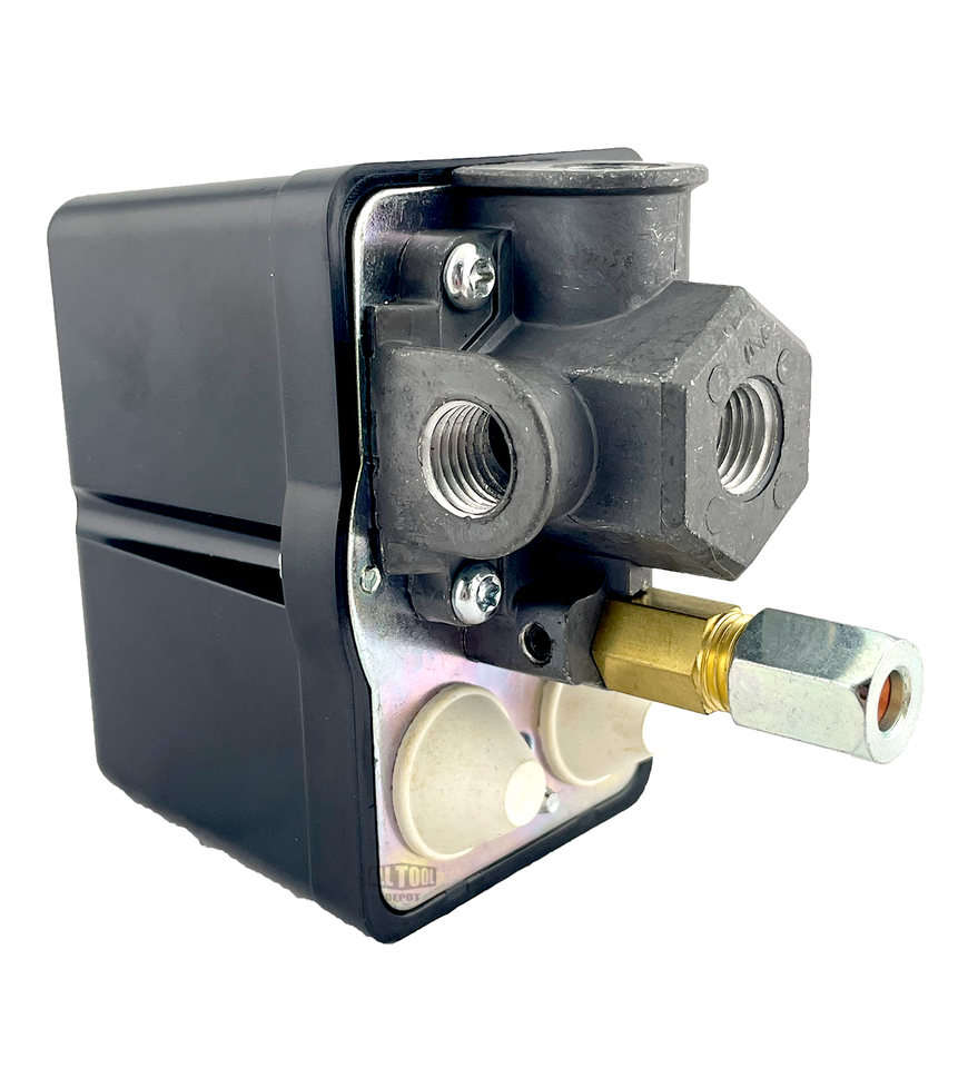 HEAVY DUTY PRESSURE SWITCH 140-175 PSI FOR AIR COMPRESSOR 4 PORT 26AMP ...
