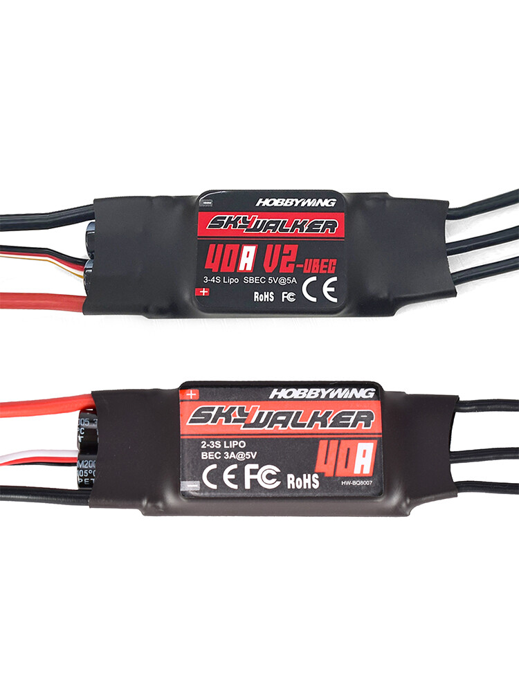 HobbyWing Skywalker 40A V2 Brushless ESC 2-4S For RC Airplanes ...