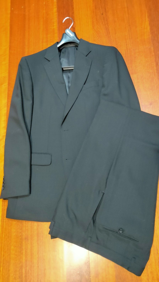 Peter Jackson Suit 2 Piece Australian Merino Wool Jacket 96 R Black ...