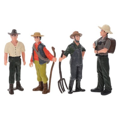 4 Pcs Small Human Figurine People Figures Figurines Toy for Toddlers ...