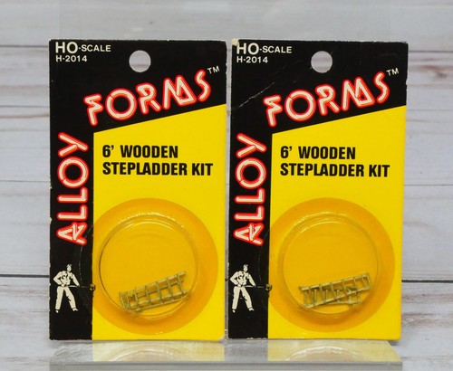 2 x Alloy Forms H-2014, 6' Wooden Stepladder Kit, Metal HO Scale | eBay